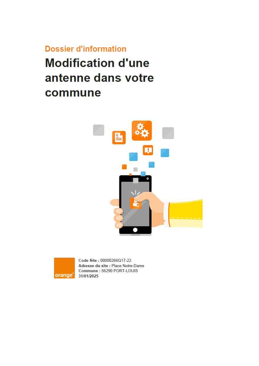 Dossier d'information, antenne Orange - Ville Port-Louis
